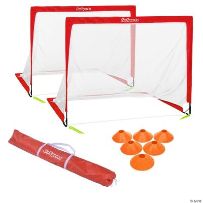 Gosports 6' size portable goal set - includes 2 6' goals, 6 cones ...
