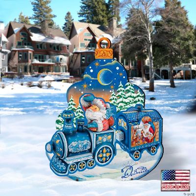 Designocracy Santa Arrival Christmas Outdoor Yard Sign Christmas Santa ...