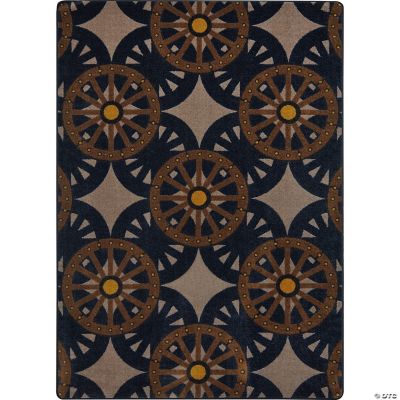 Joy carpets wheel shadows 7'8" x 10'9" area rug in color greige ...
