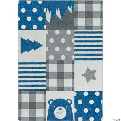 Joy carpets patchwork boy 7'8" x 10'9" area rug in color blue skies ...