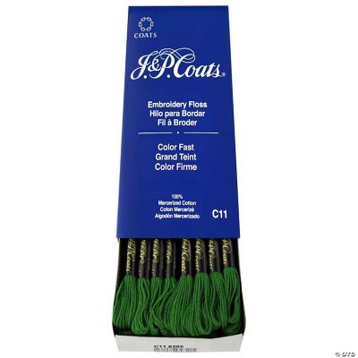 J & P Coats Six-Strand Embroidery Floss - #6205 Emerald Green Medium