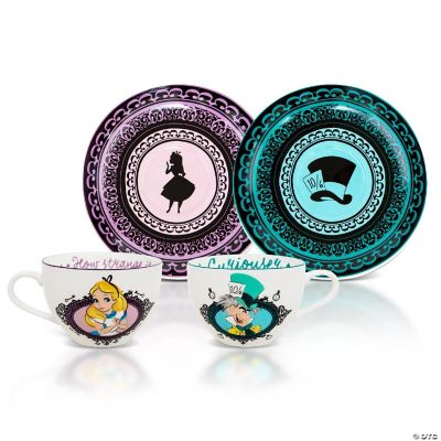 Disney Alice In Wonderland Mad Hatter Bone China Teacup and Saucer Set ...