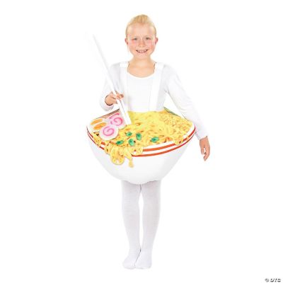 Ramen Bowl Child Costume with Pullover Tunic and Chopsticks 8-10 Years ...