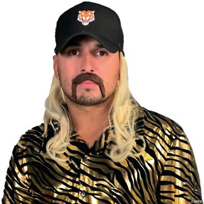 Tiger Trainer Hat w/ Attached Mullet Adult Costume Accessory One Size ...