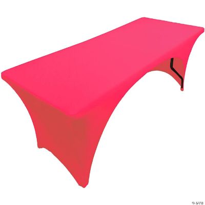 GW Linens Fuchsia 8' ft. Open Back Spandex Fitted Stretch Tablecloth ...