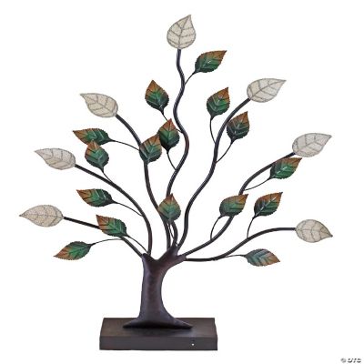 Alpine Lighted Indoor LED Metal Tree Patio Garden Decor