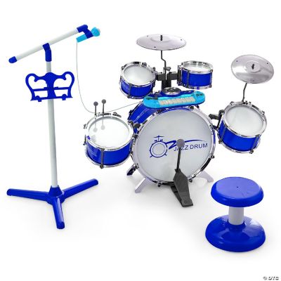 Costway Jazz Drum Set for Toddler Kids Educational Toy w/Keyboard ...