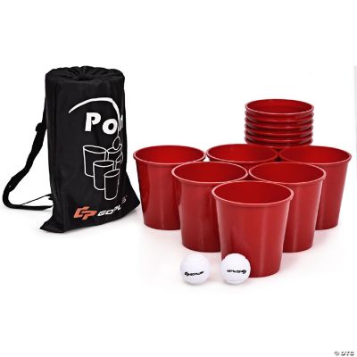 Costway Yard Pong Giant Pong Game Set Carry Bag Outdoor Backyard Game ...