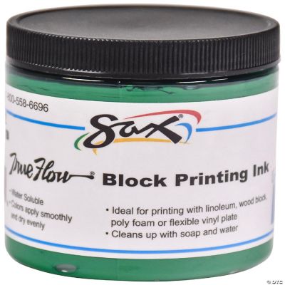 Sax True Flow Water Soluble Block Printing Ink, 8 Ounces, Green