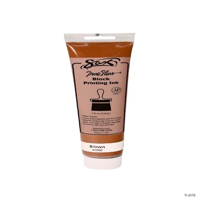 Sax True Flow Water Soluble Block Printing Ink, 5 Ounce Tube, Brown