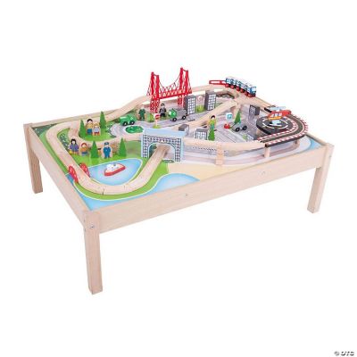 Bigjigs Rail City Train Set and Table | Oriental Trading
