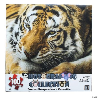 Tiger 100 Piece Photographic Collection Jigsaw Puzzle | Oriental Trading