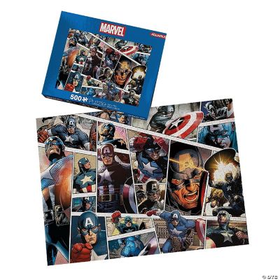 Marvel Captain America Panels 500 Piece Jigsaw Puzzle | Oriental Trading