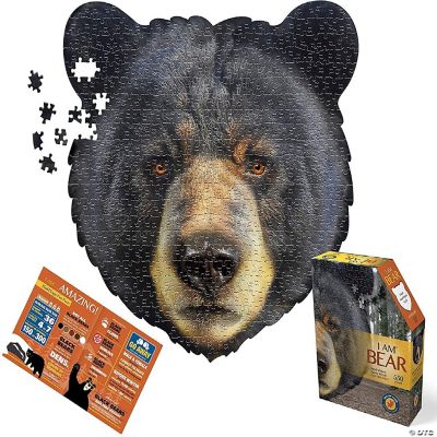 I AM Bear 550 Piece Animal Head-Shaped Jigsaw Puzzle | Oriental Trading