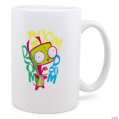 Nickelodeon Invader Zim "Doom Doom Doom" Ceramic Mug Exclusive Holds 11 ...