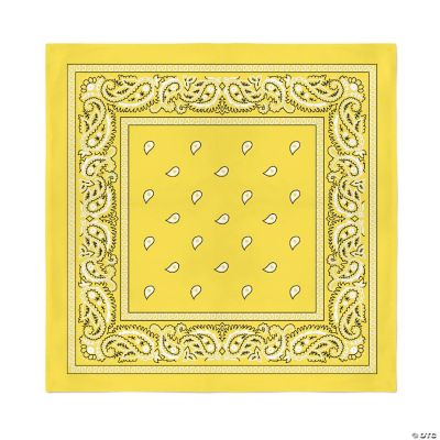 Balec Set of 6 Paisley Cowboy Western Bandanas Multi-Purpose (Yellow ...