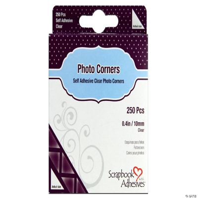 3L Scrapbk Adh Photo Corners Box Clear 250pc