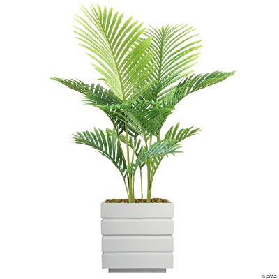 44"H Palm tree in Real Touch in Fiberstone Planter