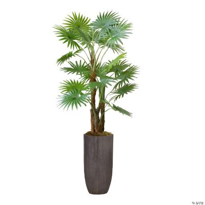 Vintage Home Artificial Faux Real Touch 63" Tall Fan Palm Tree With ...