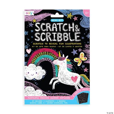 OOLY Mini Scratch & Scribble Art Kit: Funtastic Friends | Oriental Trading