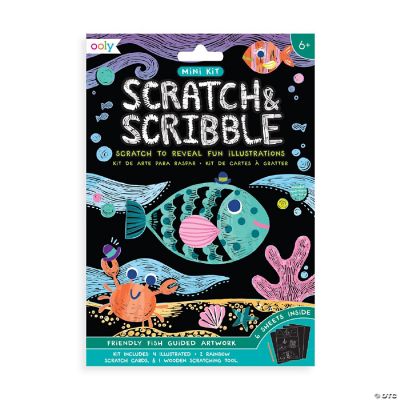 OOLY Mini Scratch & Scribble Art Kit: Friendly Fish | Oriental Trading
