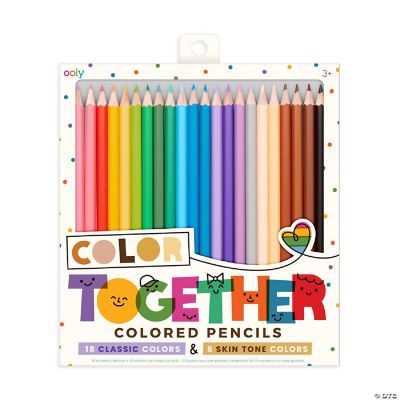 OOLY Color Together Colored Pencils - Set of 24 (18 Classic & 6 Skin ...