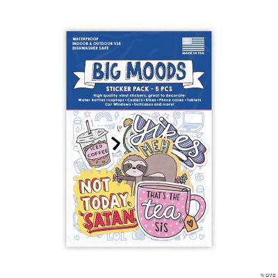 Big Moods Meme/Mood Sticker Pack 5pc | Oriental Trading