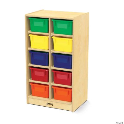 Jonti-Craft 10 Cubbie-Tray Mobile Unit - With Colored Trays | Oriental ...