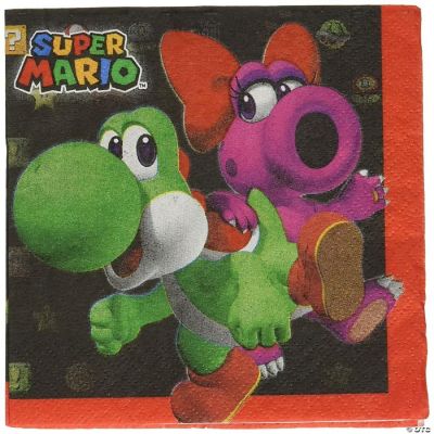 Super Mario Bros. Beverage Napkins, 16 Count | Oriental Trading