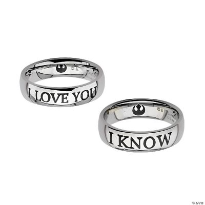 Star Wars "I Love You" / "I Know" Ring Set, Women's Size 7, Men's Size ...