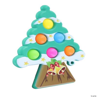 Pop Fidget Toy Holiday Tree 6-Button Bubble Popping Game | Oriental Trading