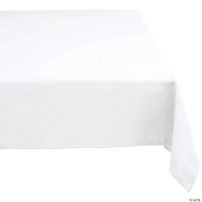 60" X 84" White Polyester Tablecloth | Oriental Trading