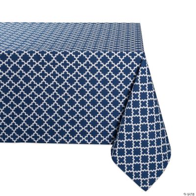 Nautical Blue Lattice Tablecloth 60X84 | Oriental Trading