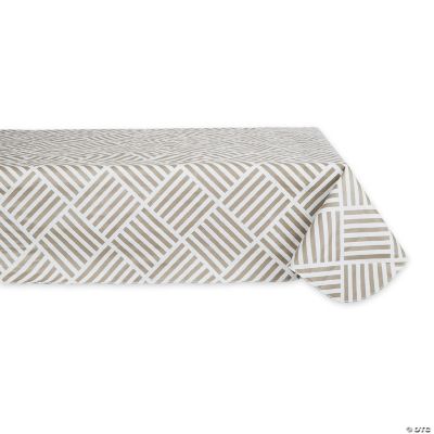 Stone Grid Vinyl Tablecloth 60X84