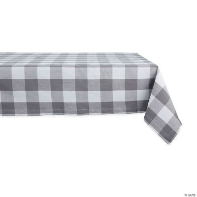 Gray & White Buffalo Check Tablecloth 52X52 | Oriental Trading