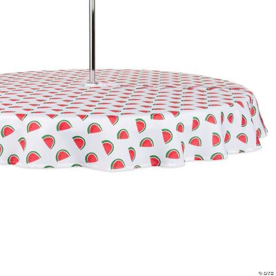 Watermelon Print Outdoor Tablecloth With Zipper 60 Round | Oriental Trading