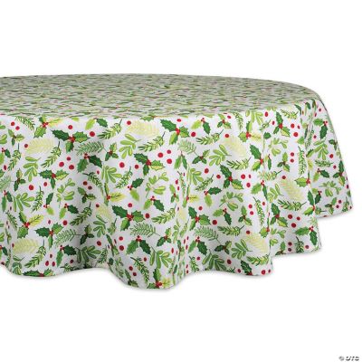 Boughs Of Holly Print Tablecloth 70 Round