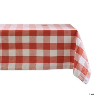 Vintage Red Buffalo Check Tablecloth 60X84"