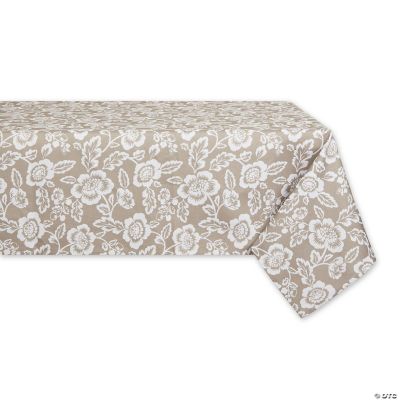 Stone Floral Print Outdoor Tablecloth, 60X84 | Oriental Trading