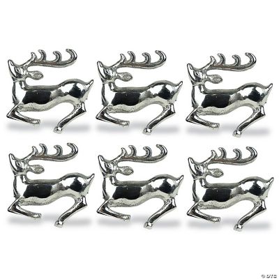 Silver Stag Napkin Ring (Set Of 6) | Oriental Trading