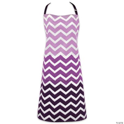 Eggplant Chevron Apron | Oriental Trading