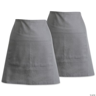 Gray Waist Apron (Set Of 2) | Oriental Trading