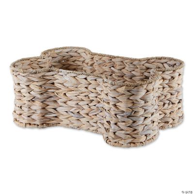 Bone Dry White Wash Hyacinth Bone Pet Basket Large 24X15X9 | Oriental ...