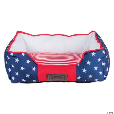 Stars And Stripes Rectangle Pet Bed Small 22X17X7