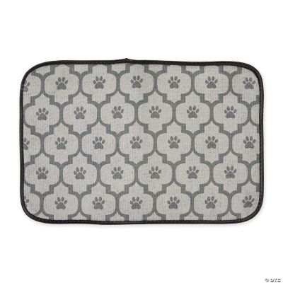 Gray Lattice Paw Pet Mat | Oriental Trading