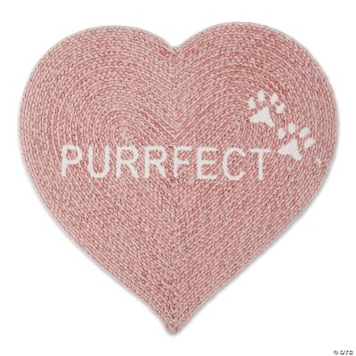 Pink Purrfect Heart Shaped Pet Mat 20X20 | Oriental Trading