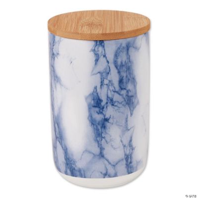 Blue Marble Ceramic Treat Canister