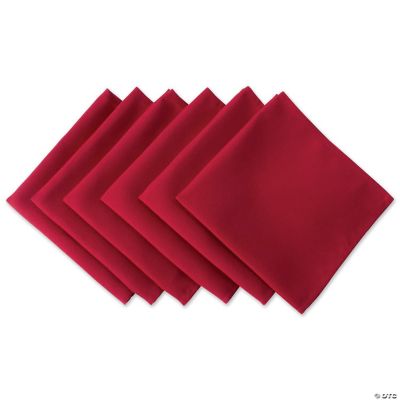 Red Polyester Napkin (Set Of 6)