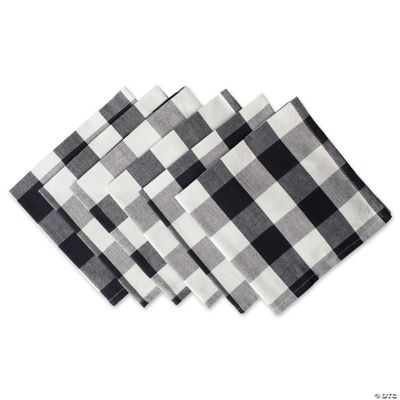 Black Buffalo Check Napkin (Set Of 6) | Oriental Trading