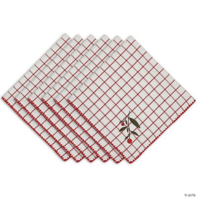 Berry Sprig Napkin Set, 20X20", 6 Piece | Oriental Trading
